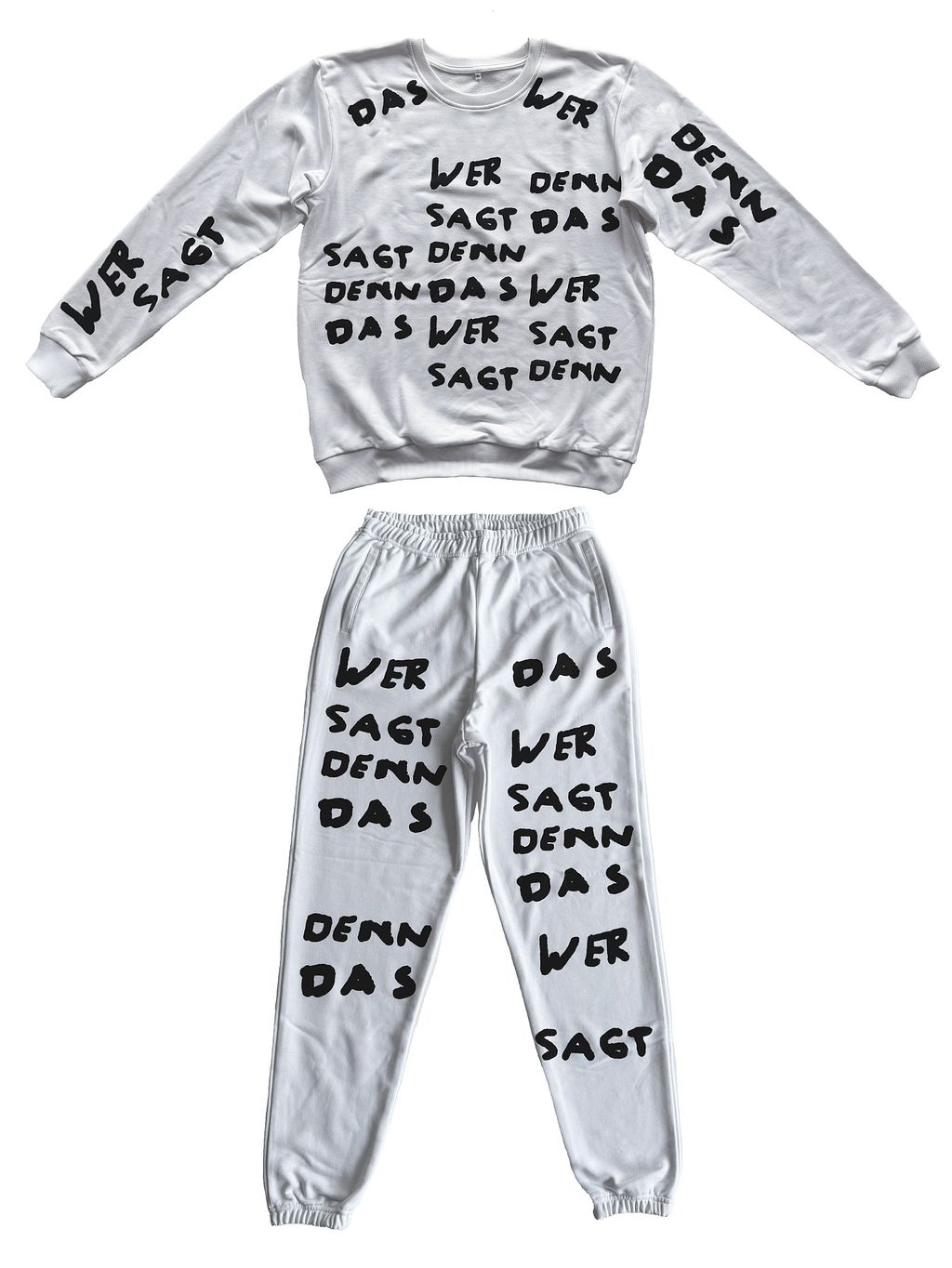 DEICHKIND Wer sagt denn das Jogginganzug Weiß | krasserstoff.com