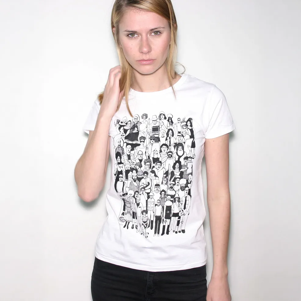 Whitest Boy Alive | T-Shirt (female) - Crowd - Black on White ...