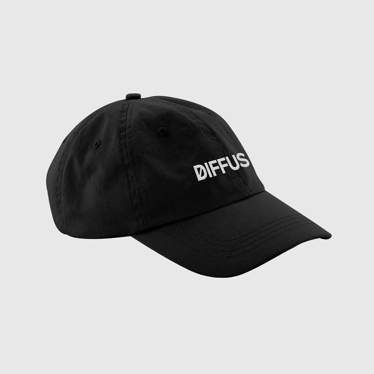 DIFFUS | 6 Panel Cap - Logo - Schwarz | krasserstoff.com