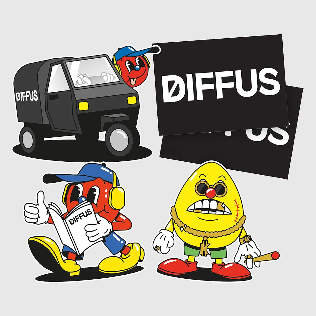 DIFFUS | Stickerpack | krasserstoff.com