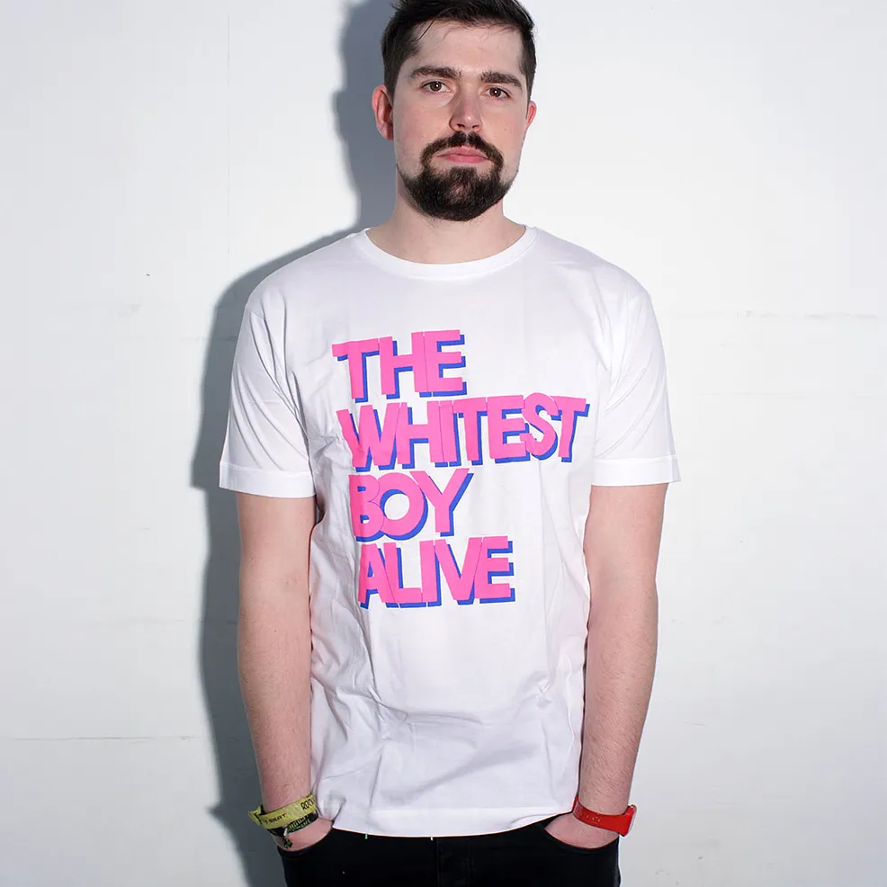 Whitest Boy Alive | T-Shirt - TWBA (Bold) - Pink on White ...
