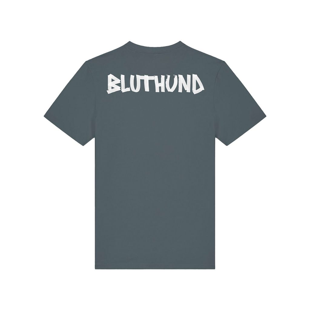 BLUTHUND Pocket Logo Hund + Schriftzug T-Shirt Sports Bluegrey ...