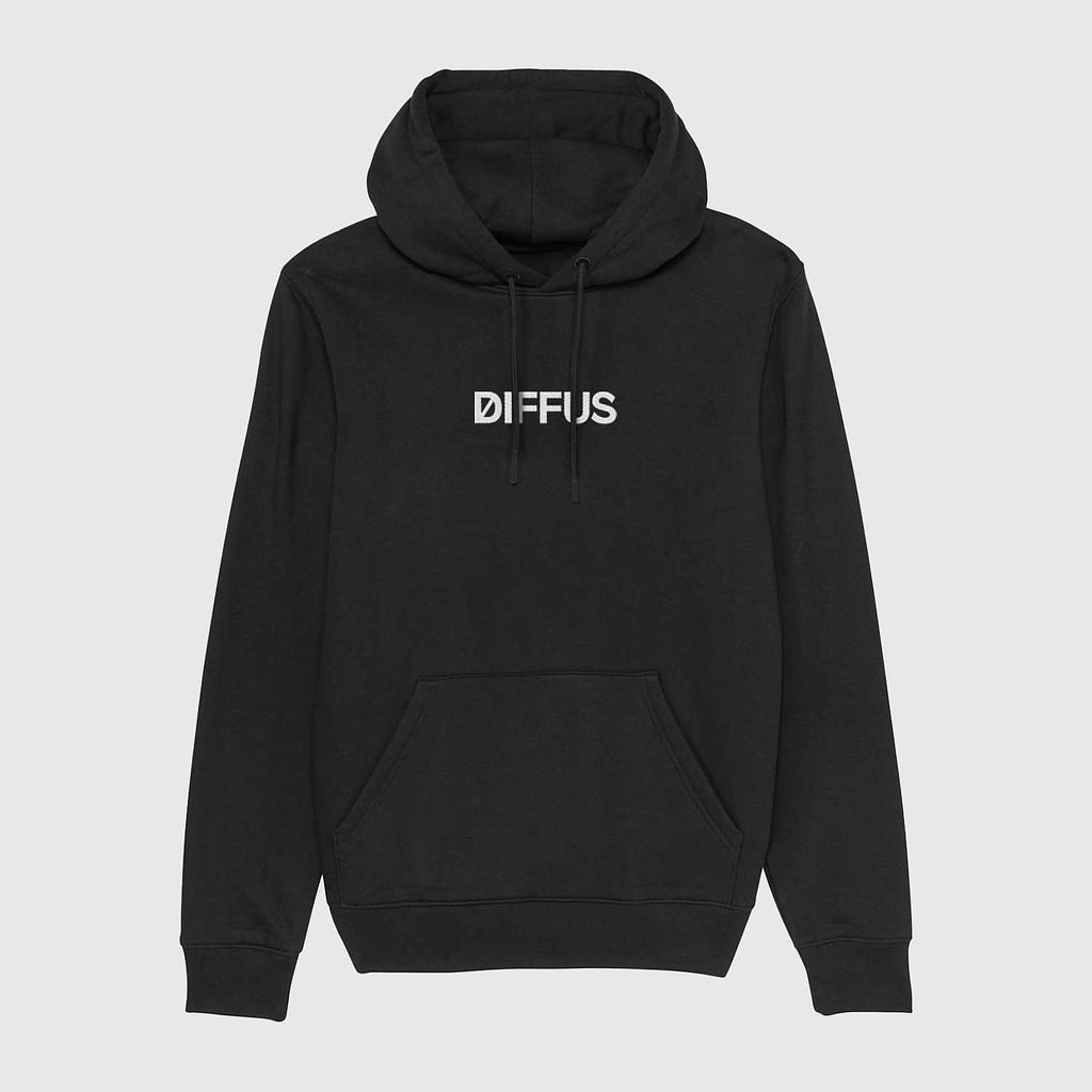 Diffus Logo Stick Hoodie Schwarz | krasserstoff.com