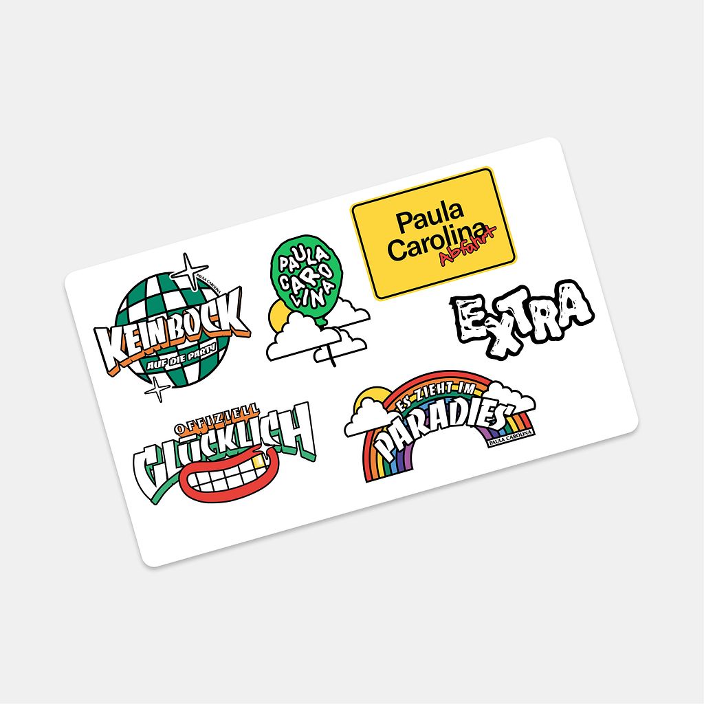 Paula Carolina Extra Stickerbogen DIN A5 | krasserstoff.com