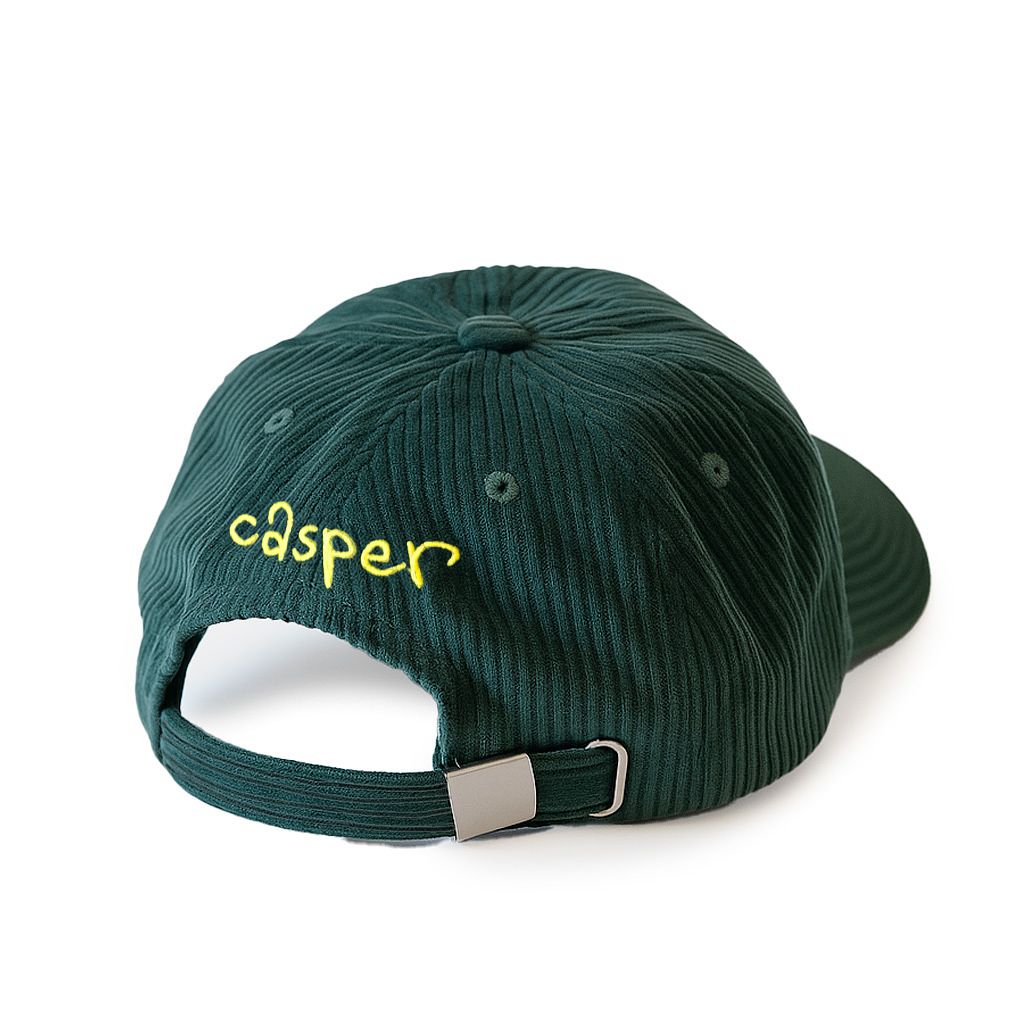 Casper Blume Cord Cap dunkelgrün | krasserstoff.com